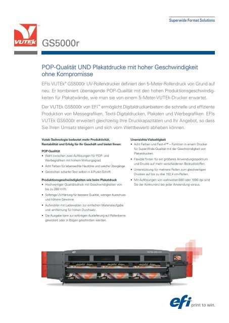 EFI VUTEk GS5000r
