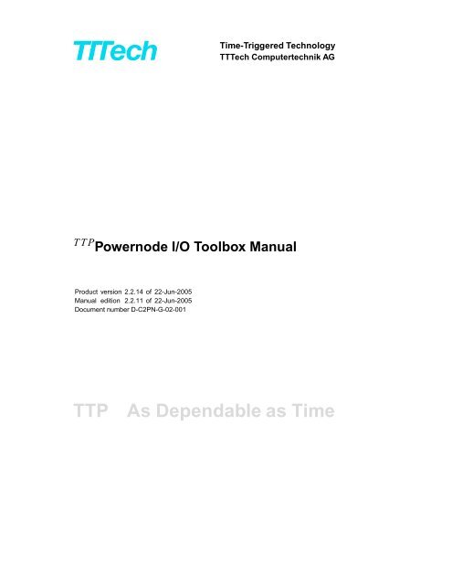 Powernode I/O Toolbox Manual
