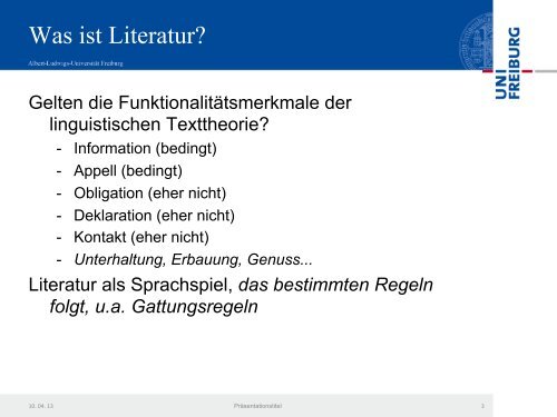 Was ist Literatur? weiter