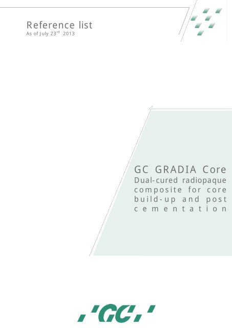 GC GRADIA Core - GC Europe