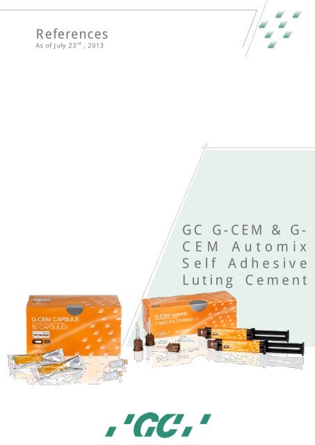 CEM Automix Self Adhesive Luting Cement - GC Europe