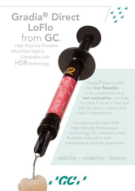 Gradia® Direct LoFlo from GC. - GC Europe