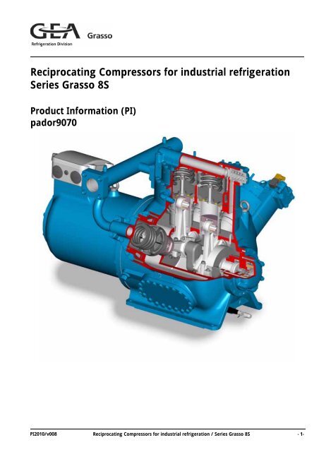 Reciprocating Compressors for industrial refrigeration Series Grasso ...