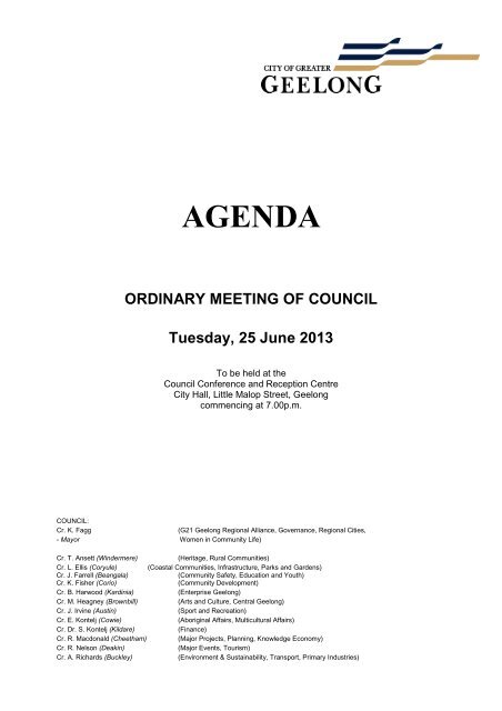Council Agenda 25-06-13 - City of Greater Geelong