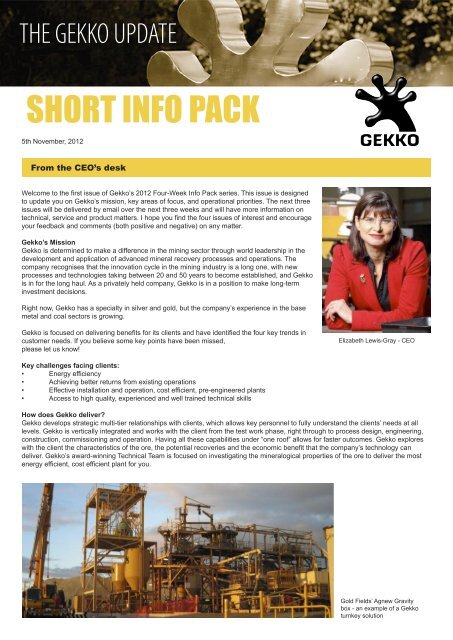 Week 1 - Gekko Systems