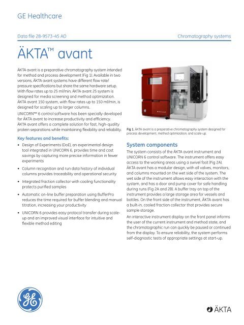 [PDF] AKTA avant Data File