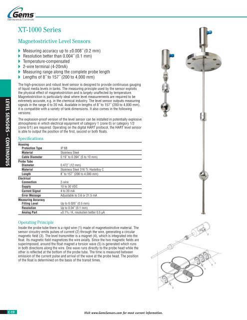Download Catalog Page - Gems™ Sensors & Controls