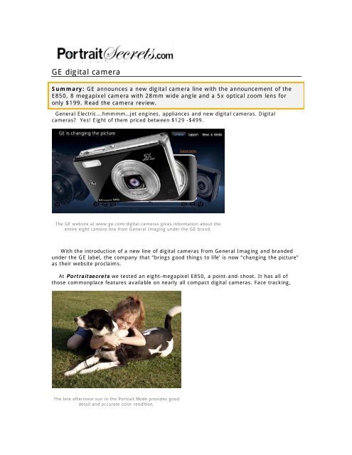 GE digital camera - General Imaging