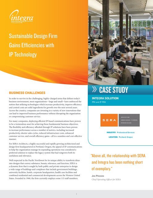 SERA Case Study - Integra Telecom