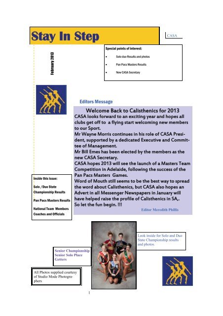 Stay In Step - Calisthenic Association of South Australia