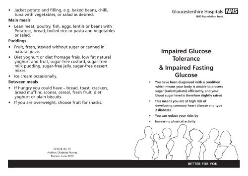Impaired Glucose Tolerance & Impaired Fasting Glucose