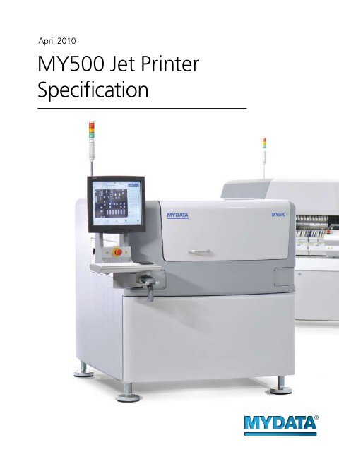 MY500 Jet Printer Specification - Mydata