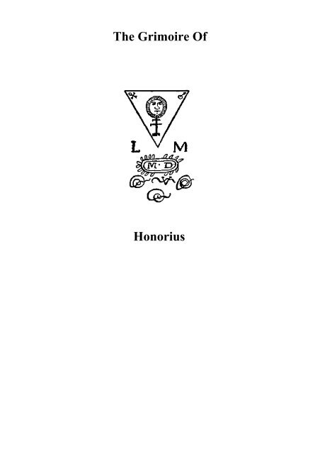 The Grimoire Of Honorius