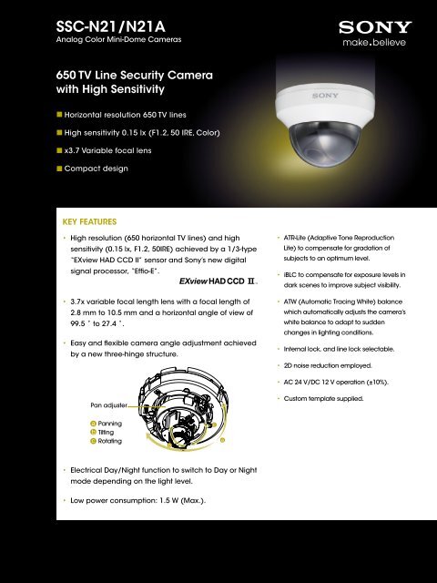 Sony SSC-N21 - Jia Ying Trading