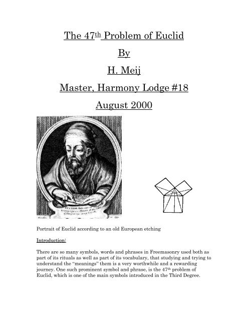 The 47th Problem of Euclid - Grand Lodge Bet-El