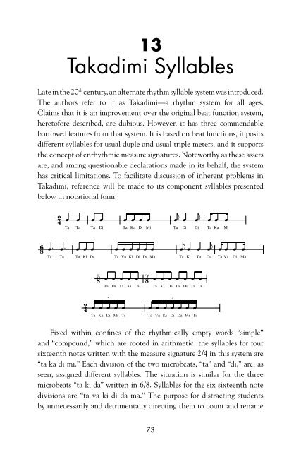13: Takadimi Syllables