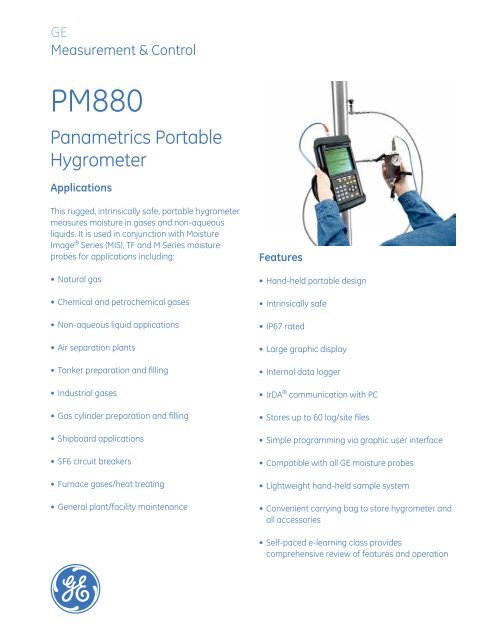 PM880 Panametrics Portable Hygrometer - GE Measurement ...