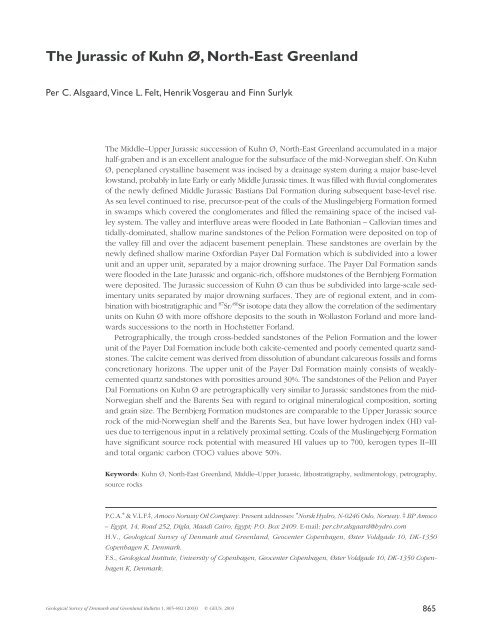 Geological Survey of Denmark and Greenland Bulletin 1 ... - GEUS