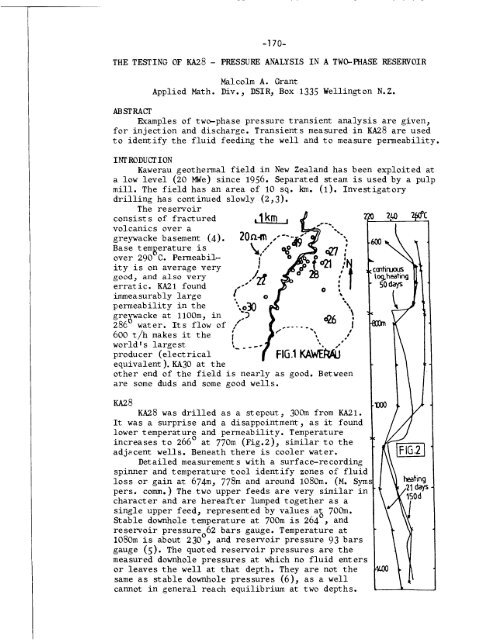 The Testing of KA28 - Pressure Analysis in a Two-Phase Reservoir
