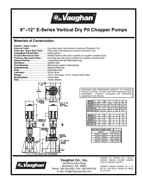 8”–12” E-Series Vertical Dry Pit Chopper Pumps - Vaughan ...