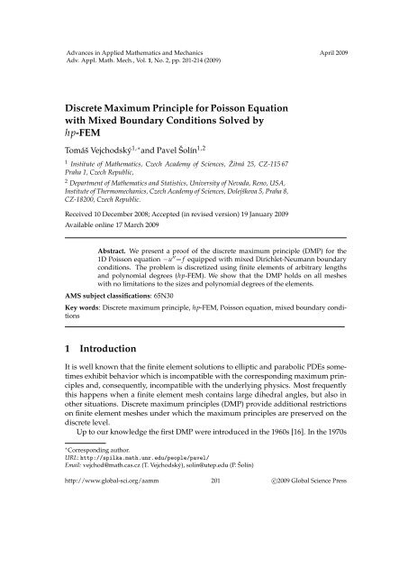 Discrete Maximum Principle for Poisson Equation with Mixed ...