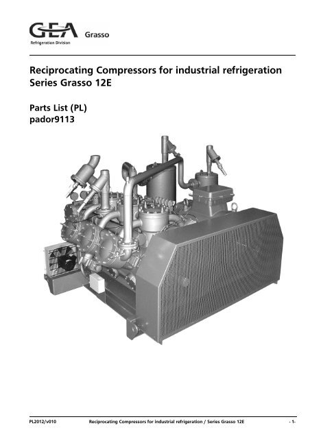 Reciprocating Compressors for industrial refrigeration Series Grasso ...