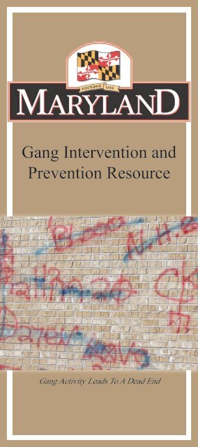Maryland Gang Intervention and Prevention Resource