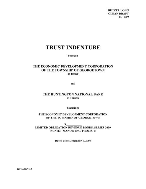 TRUST INDENTURE - Georgetown Township