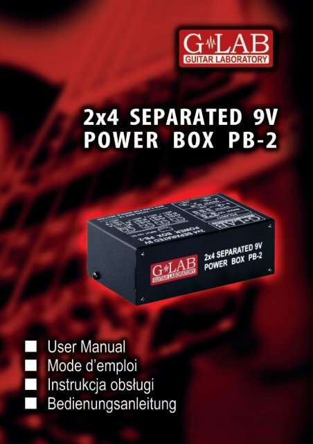 Instrukcja obsługi 2x4 Separated 9V Power Box PB-2 - G LAB