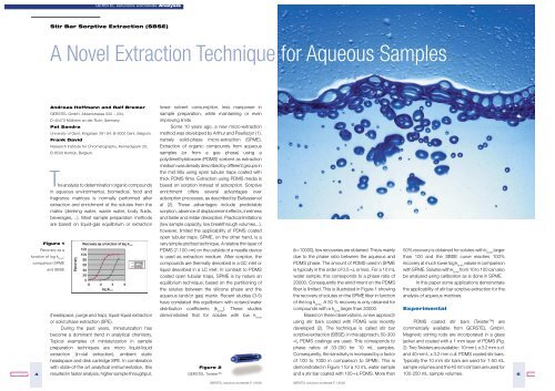 Stir Bar Sorptive Extraction (SBSE) - Gerstel