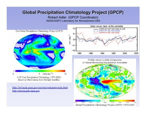 Global Precipitation Climatology Project (GPCP) - GEWEX
