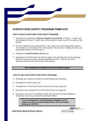 Food safety program template for class 2 retail and food service ...