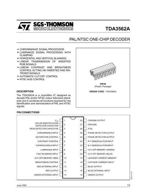 PAL/NTSC ONE-CHIP DECODER - ClassicCMP