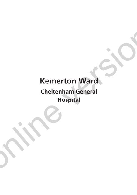 Kemerton Ward - Cheltenham General Hospital