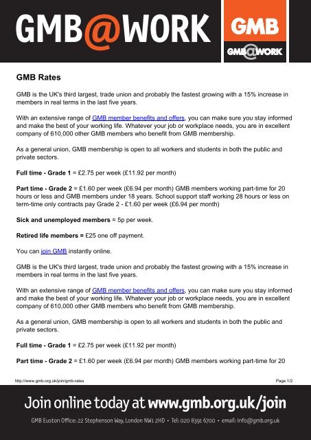 GMB Rates