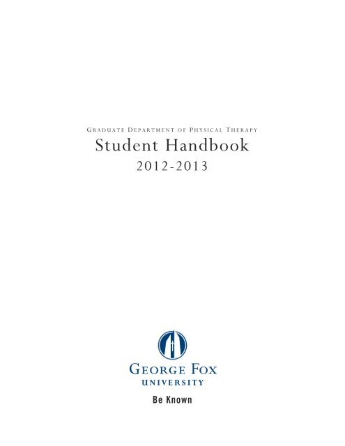 Student Handbook - George Fox University