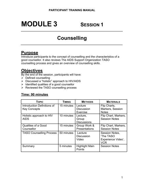 Participant Training Manual - Module 3