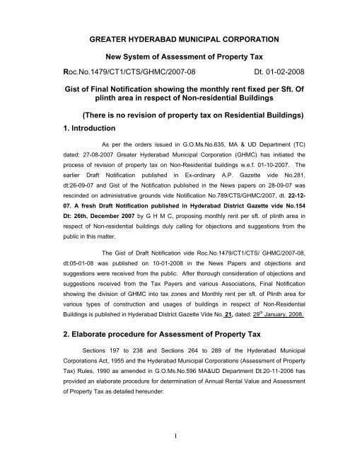 hyderabad district gazette copy - Greater Hyderabad Municipal ...