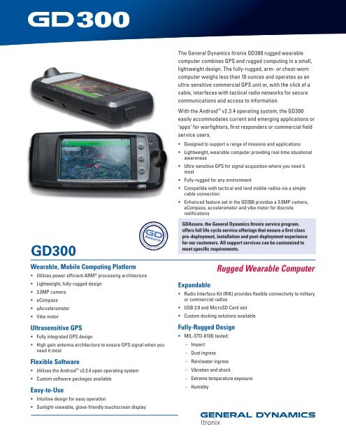 GD300 Datasheet - General Dynamics Itronix