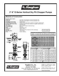 3” - 6” Vertical Wet Well Chopper Pumps - Vaughan Chopper Pumps