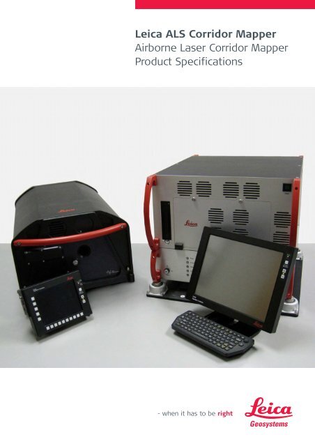 ALS Corridor Mapper Product Specification - Leica Geosystems