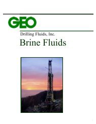 Brine Fluids - GEO Drilling Fluids, Inc.
