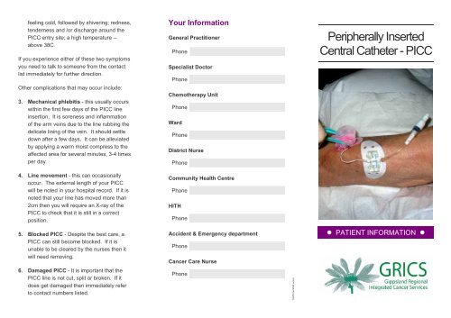 Peripherally Inserted Central Catheter - PICC - GHA Central
