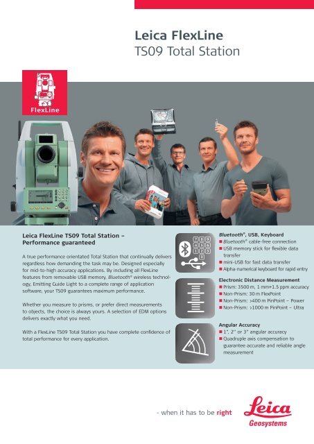 Leica FlexLine TS09 Total Station - Geotech