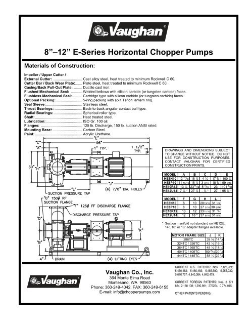 8”–12” E-Series Horizontal Chopper Pumps - Vaughan Chopper ...