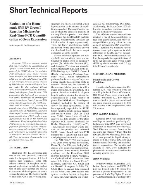 Short Technical Reports - ResearchGate