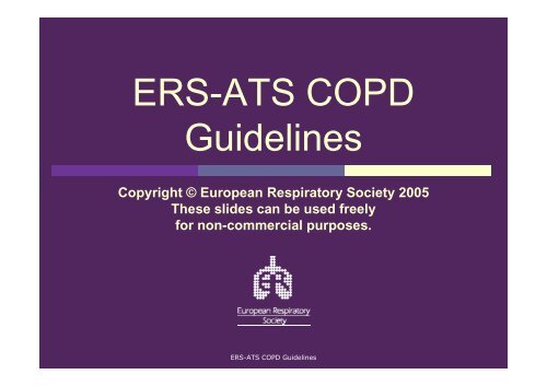 ERS ATS COPD Guidelines GOLD ERS ATS COPD Guidelines GOLD
