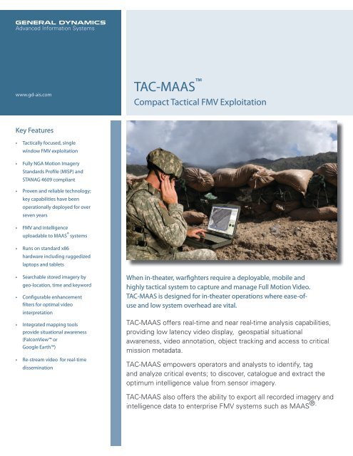 TAC-MAAS - General Dynamics Advanced Information Systems