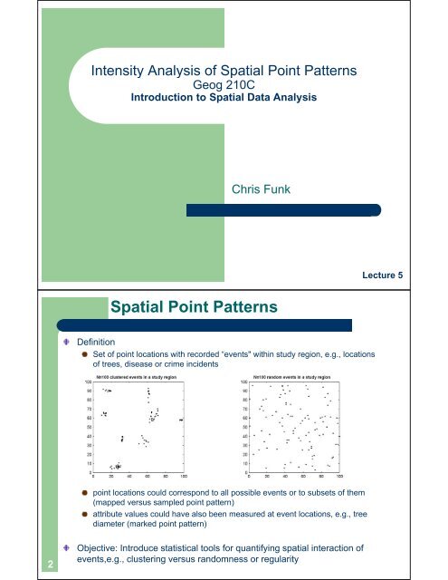 Spatial Point Patterns