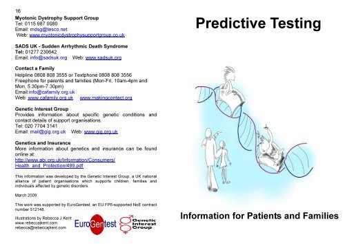 Predictive Testing - Genetic Alliance UK